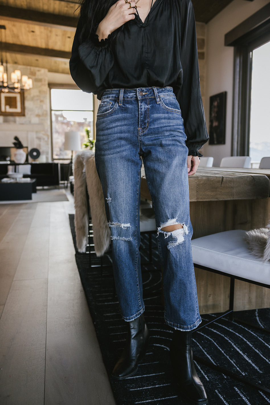 Ellery Straight Leg Jeans in Medium Wash | böhme