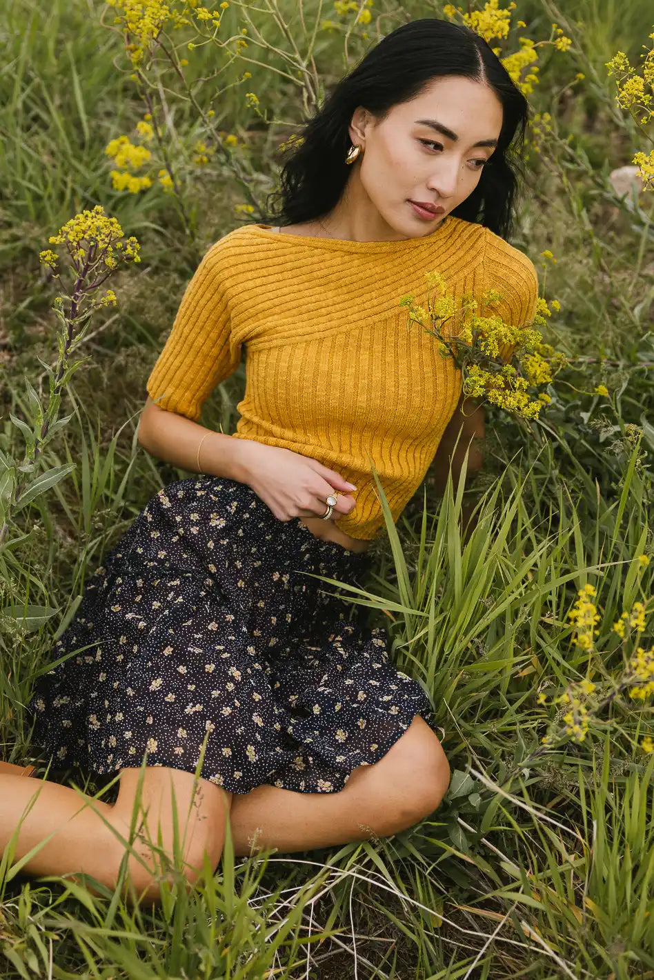 Toni Sweater Top in Yellow | böhme