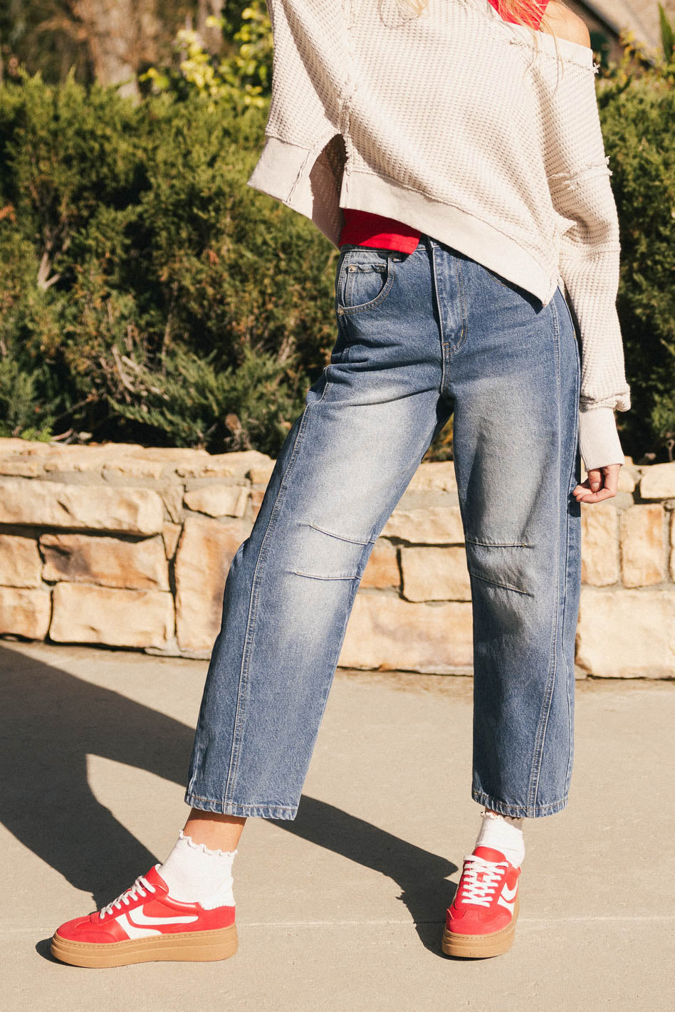 Lisette Barrel Jean in Dark Wash | böhme