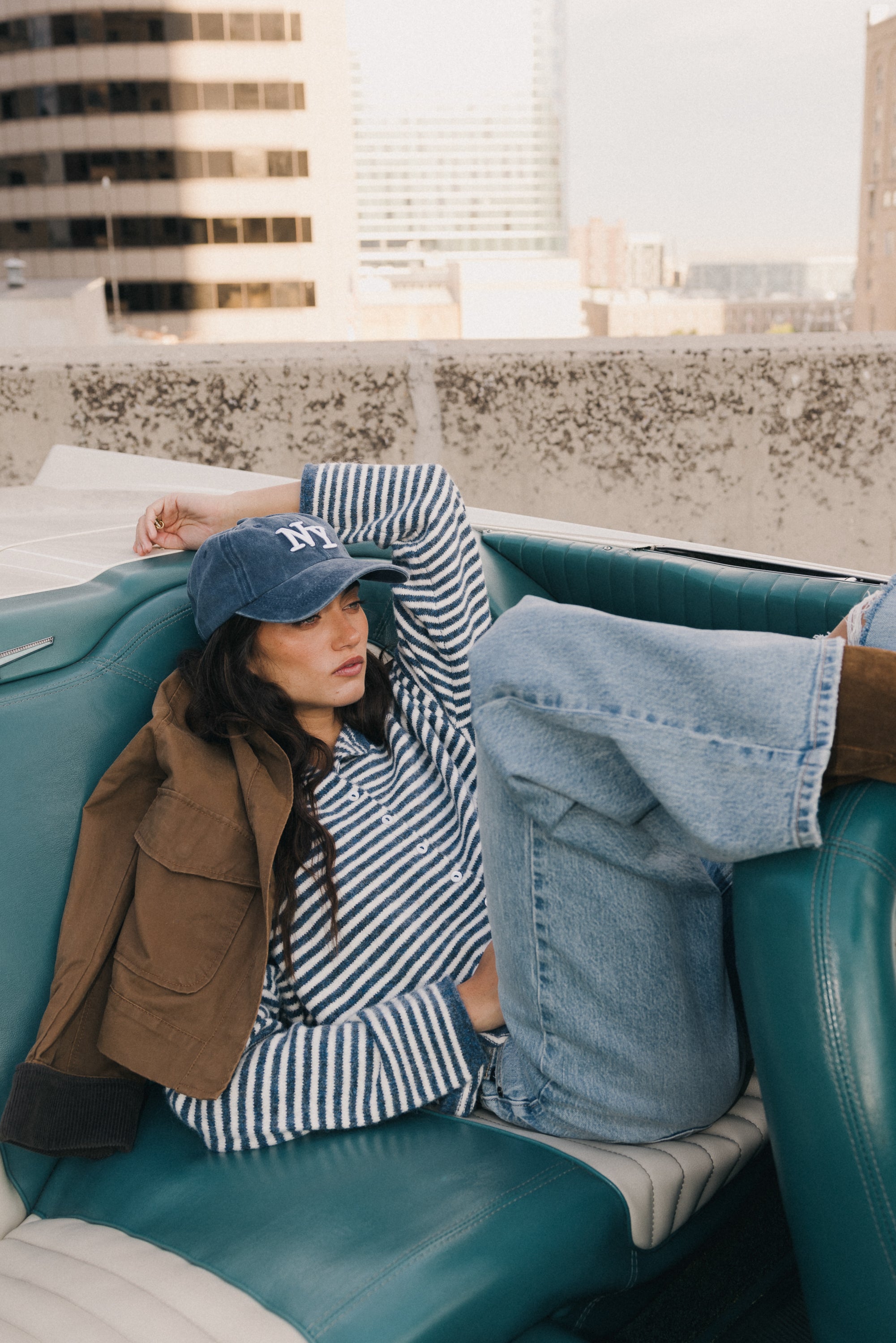 Krue Contrast Jacket in Brown