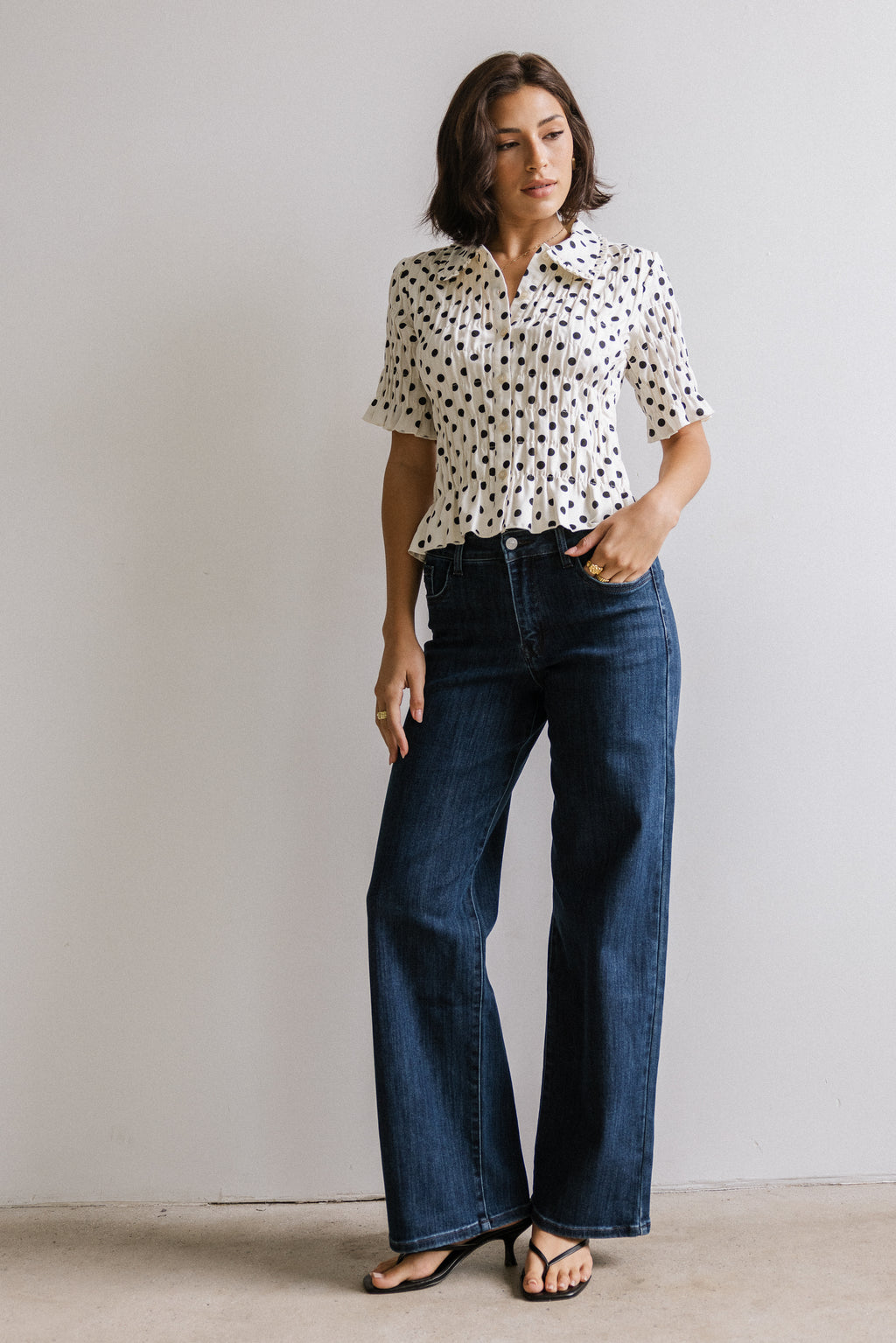 Terry Wide Leg Jeans