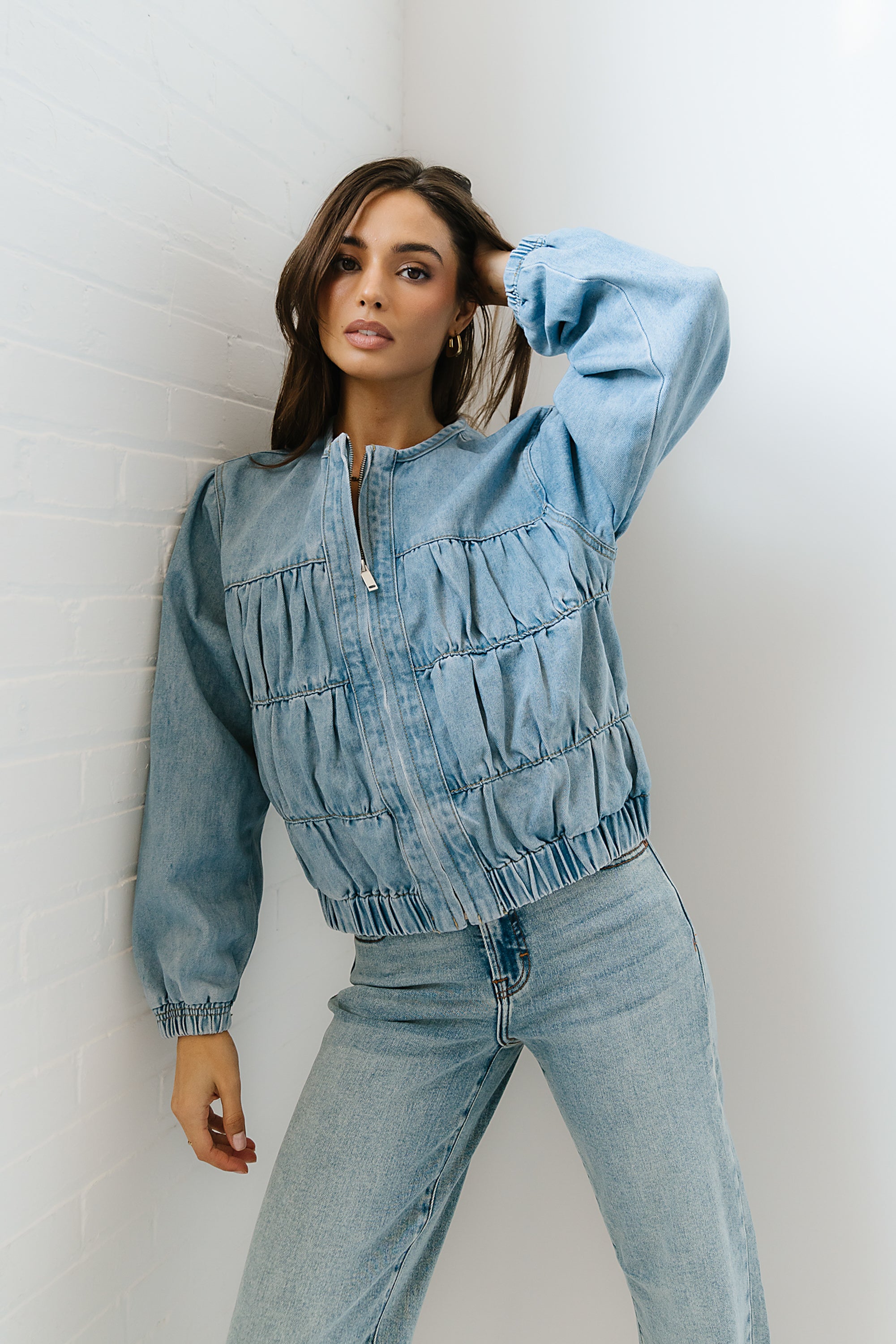Juney Cinched Denim Jacket