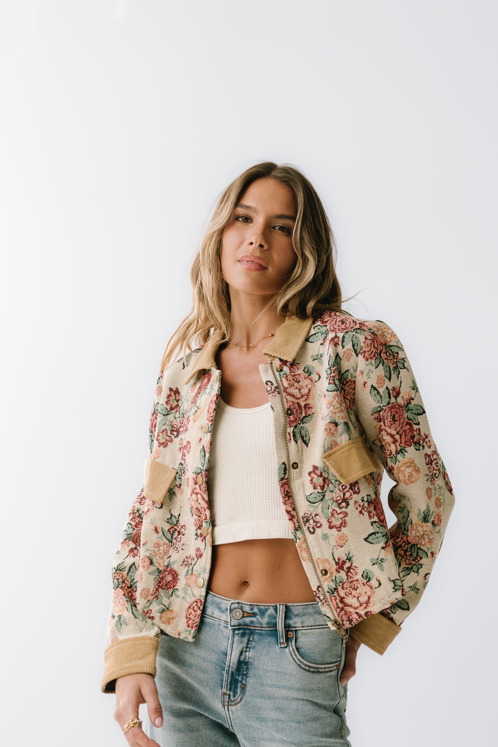 Joanna Floral Cropped Jacket - FINAL SALE