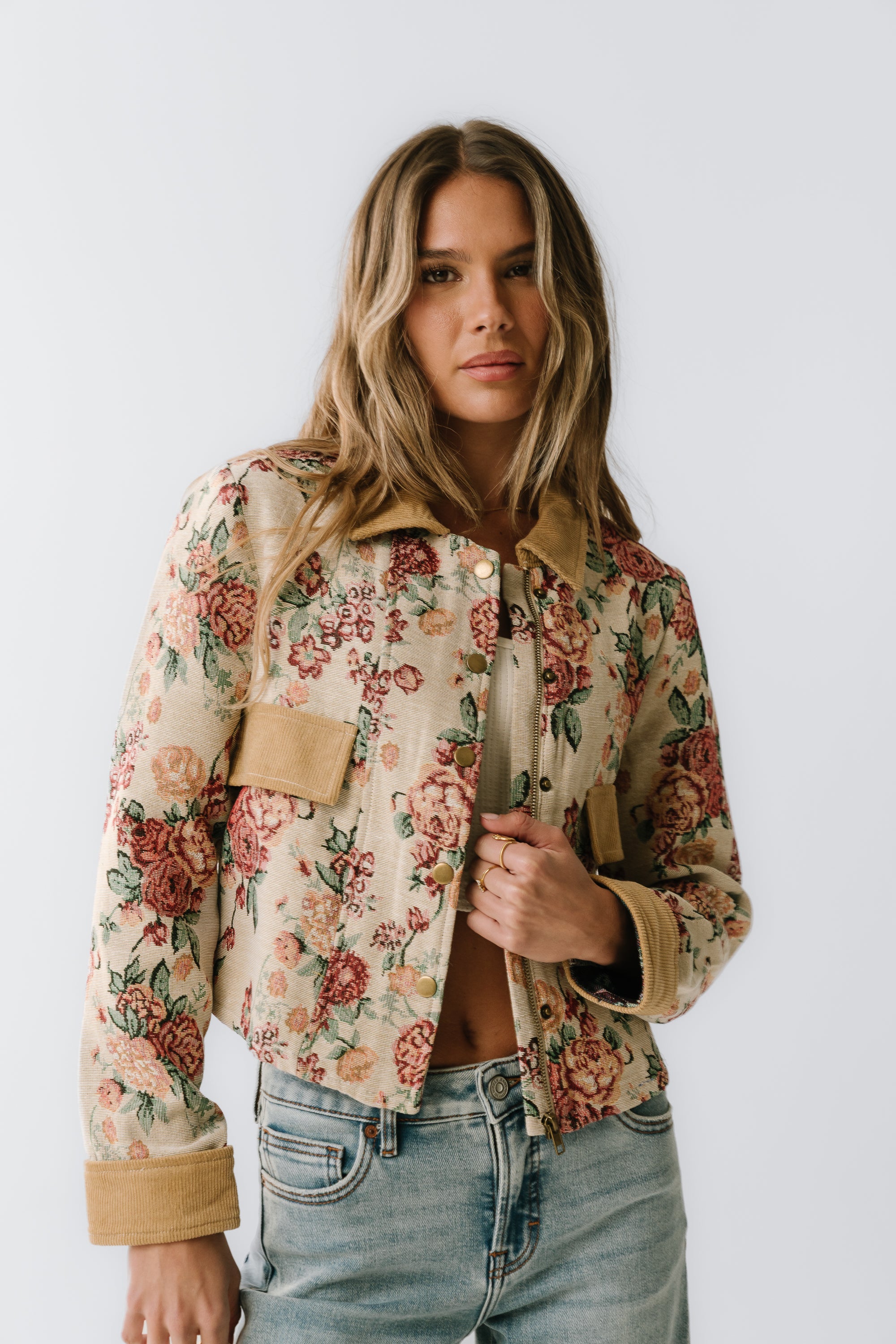 Joanna Floral Cropped Jacket - FINAL SALE