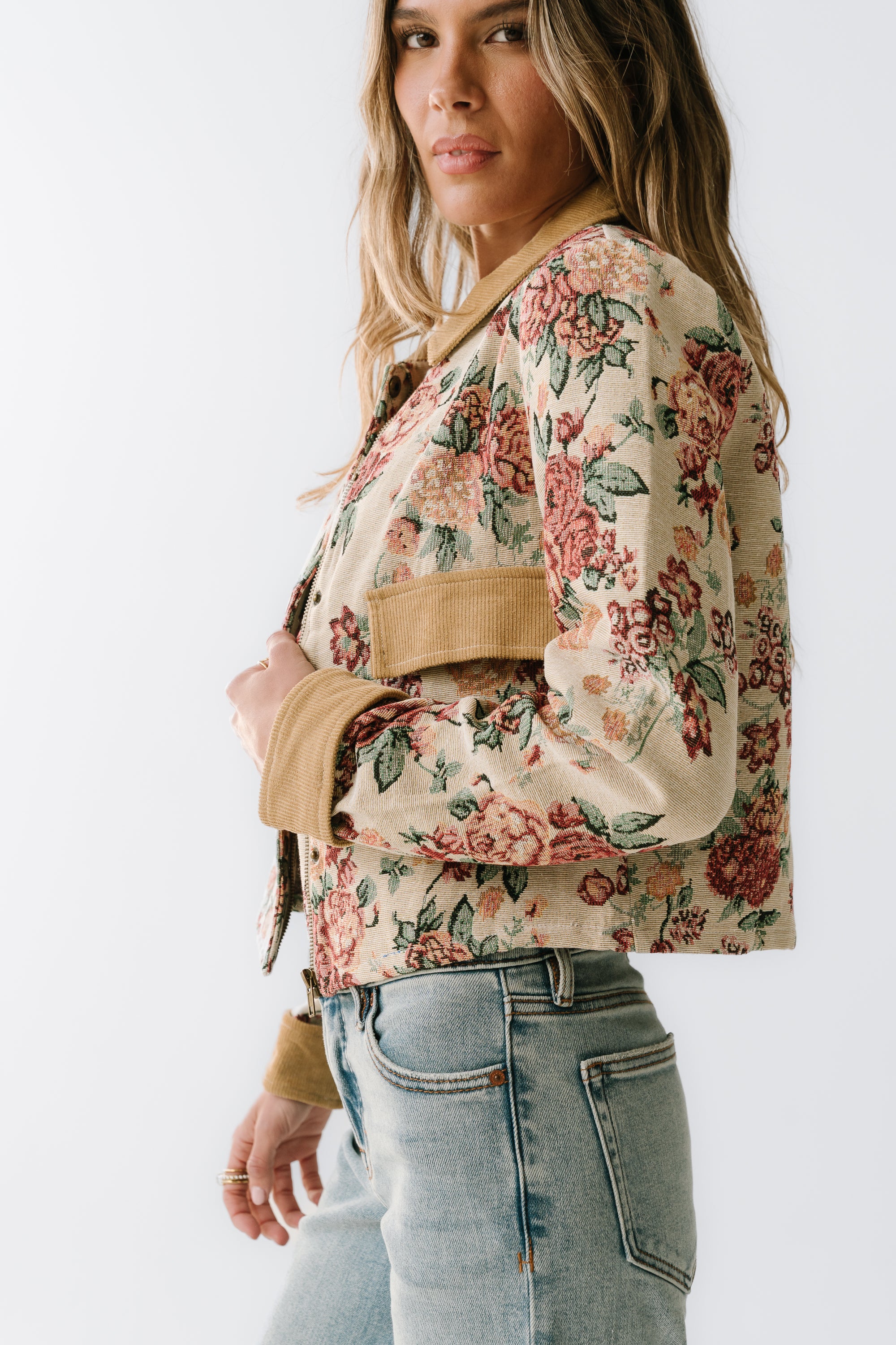 Joanna Floral Cropped Jacket - FINAL SALE