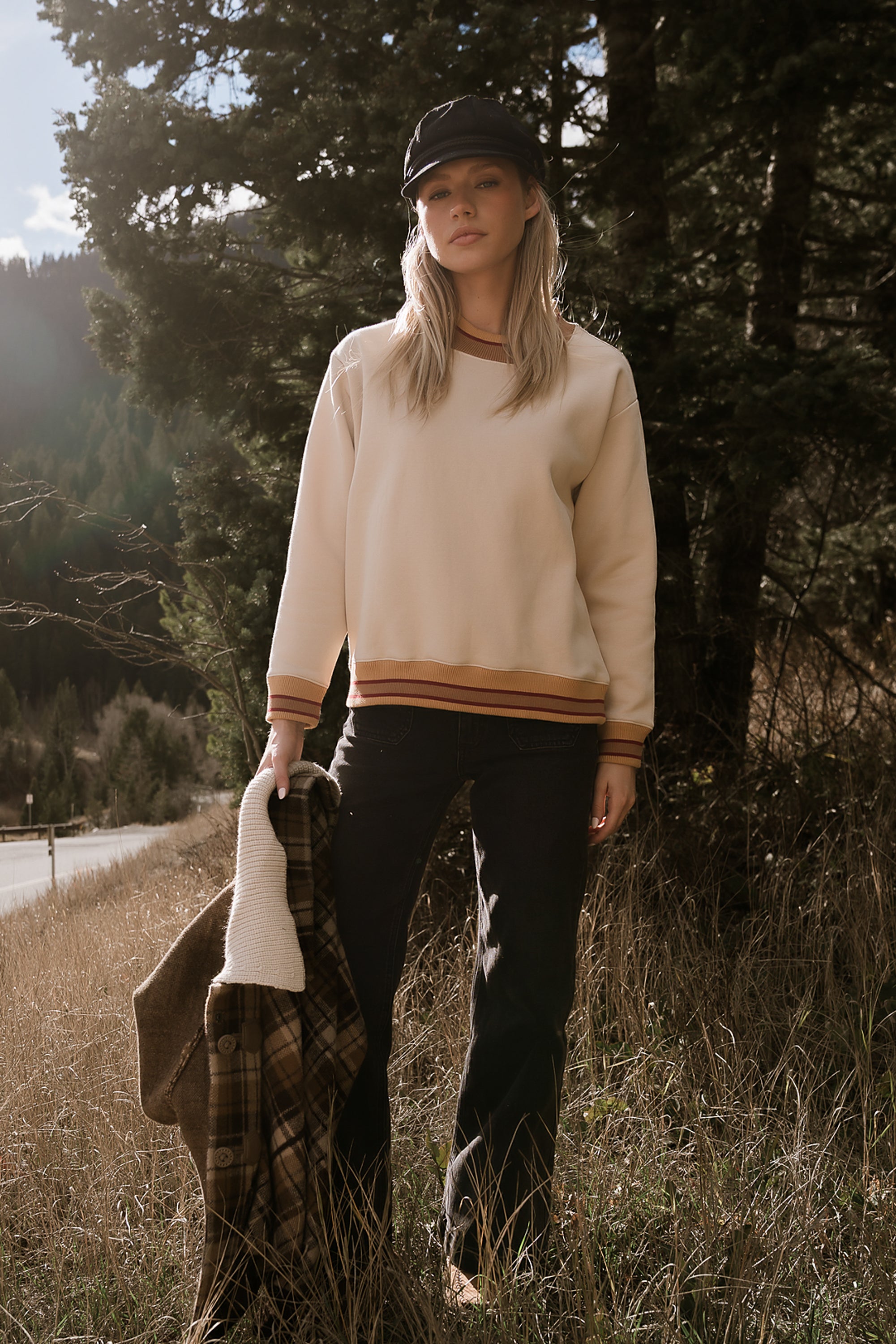 Marie Oversized Sweatshirt in Bone