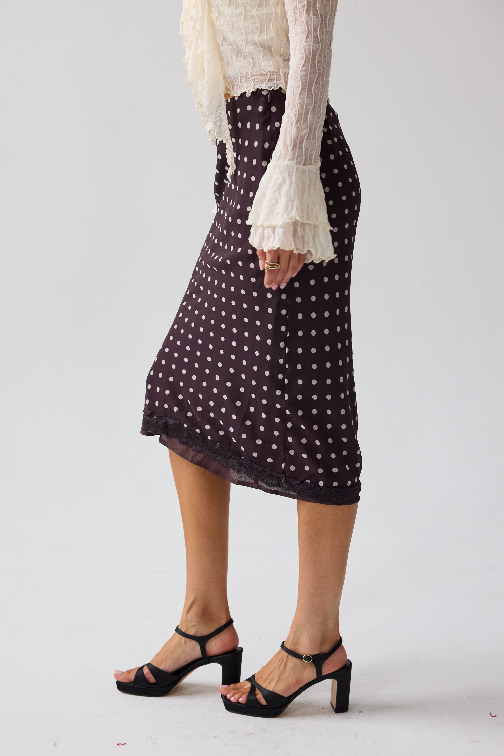 Croft Polka Dot Midi Skirt