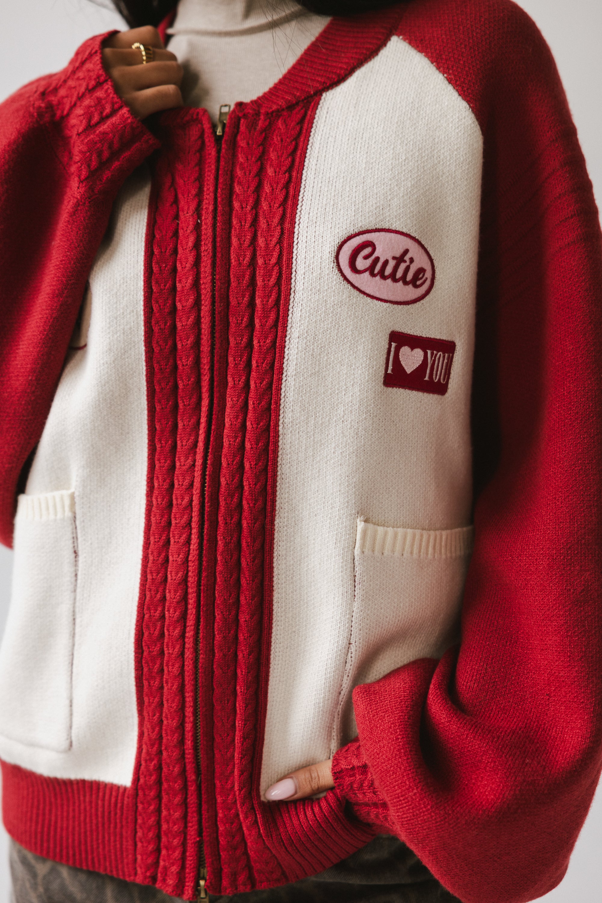 Paula Oversized Jacket in Red