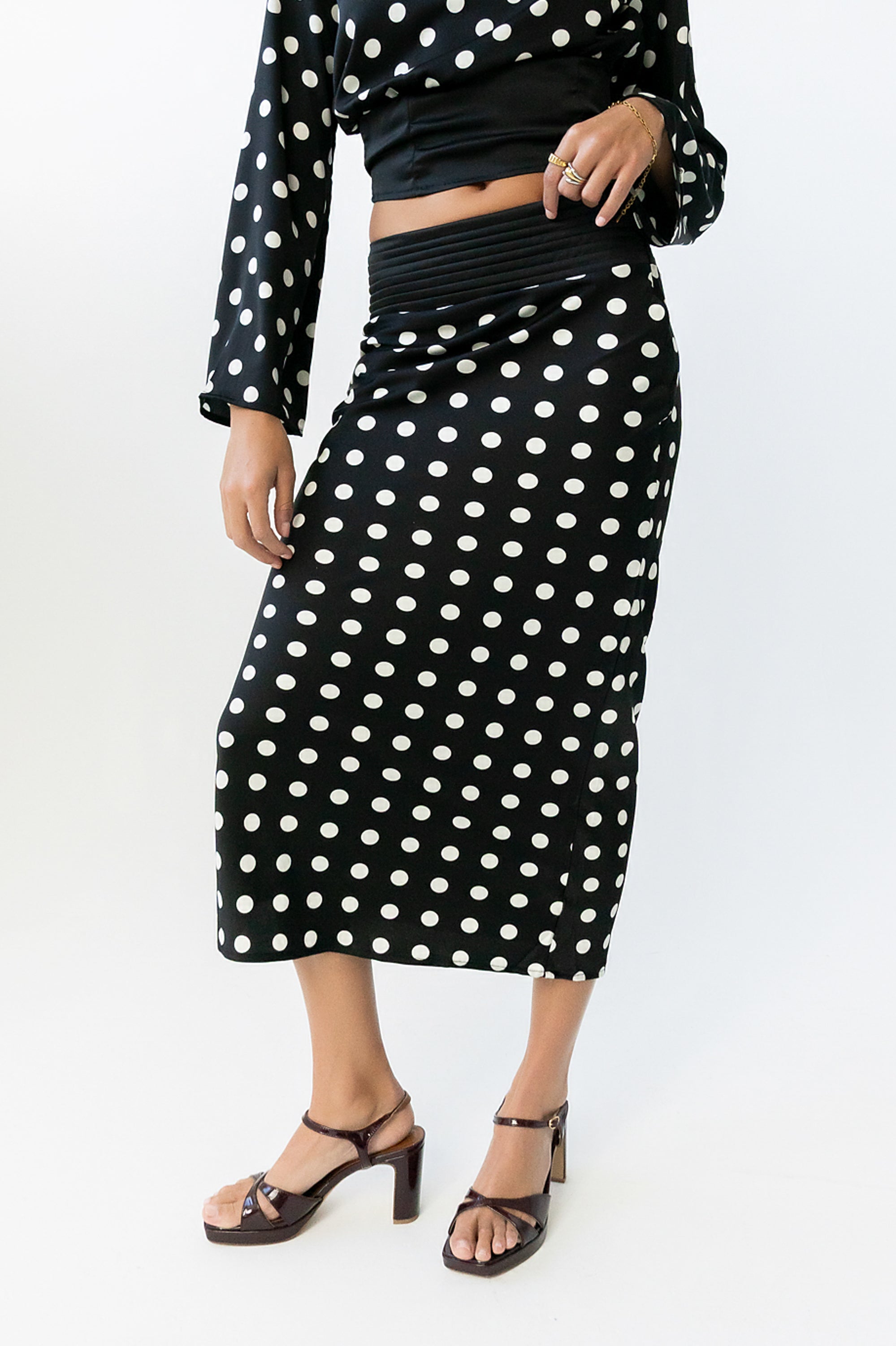 Journey Polka Dot Midi Skirt