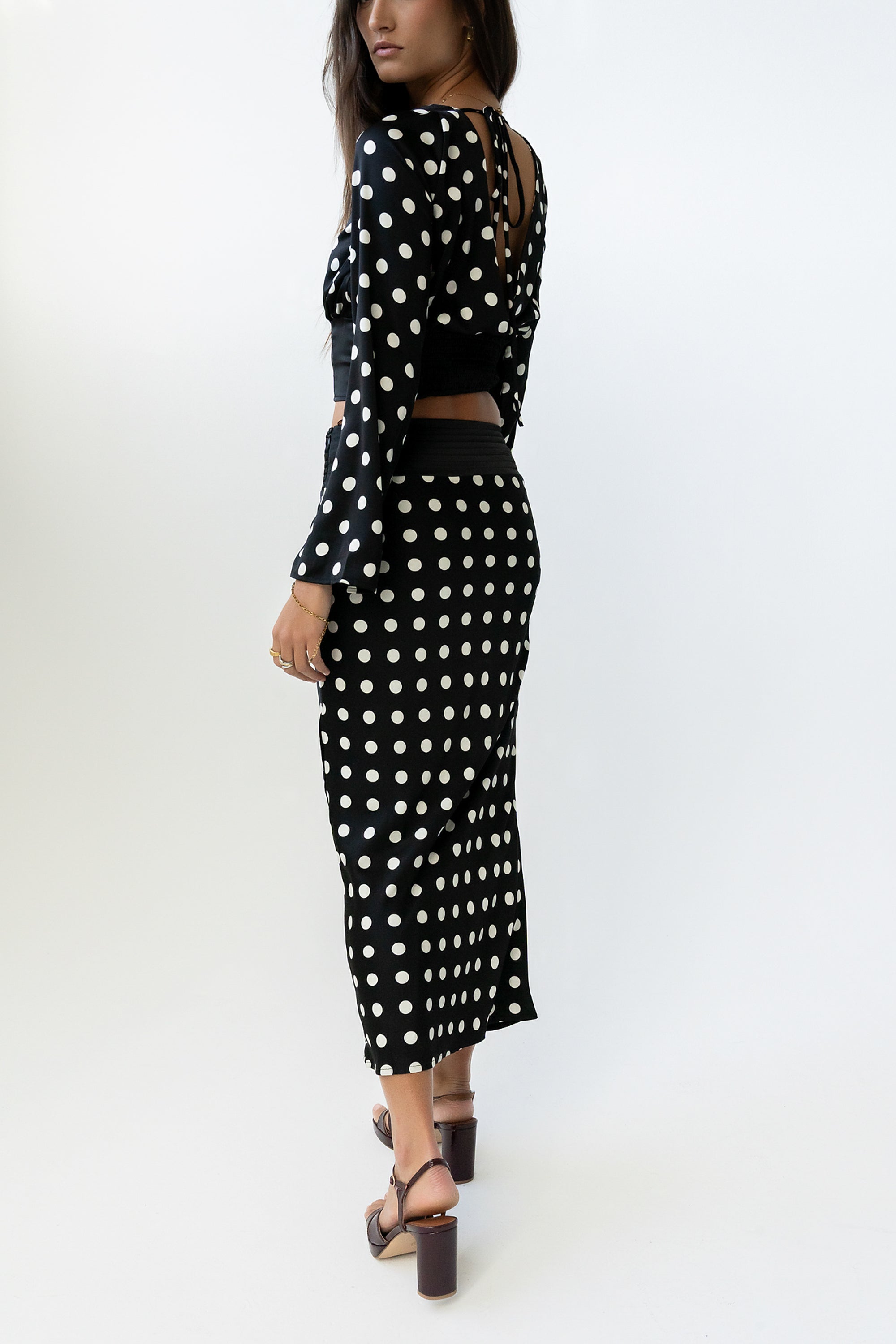 Journey Polka Dot Midi Skirt