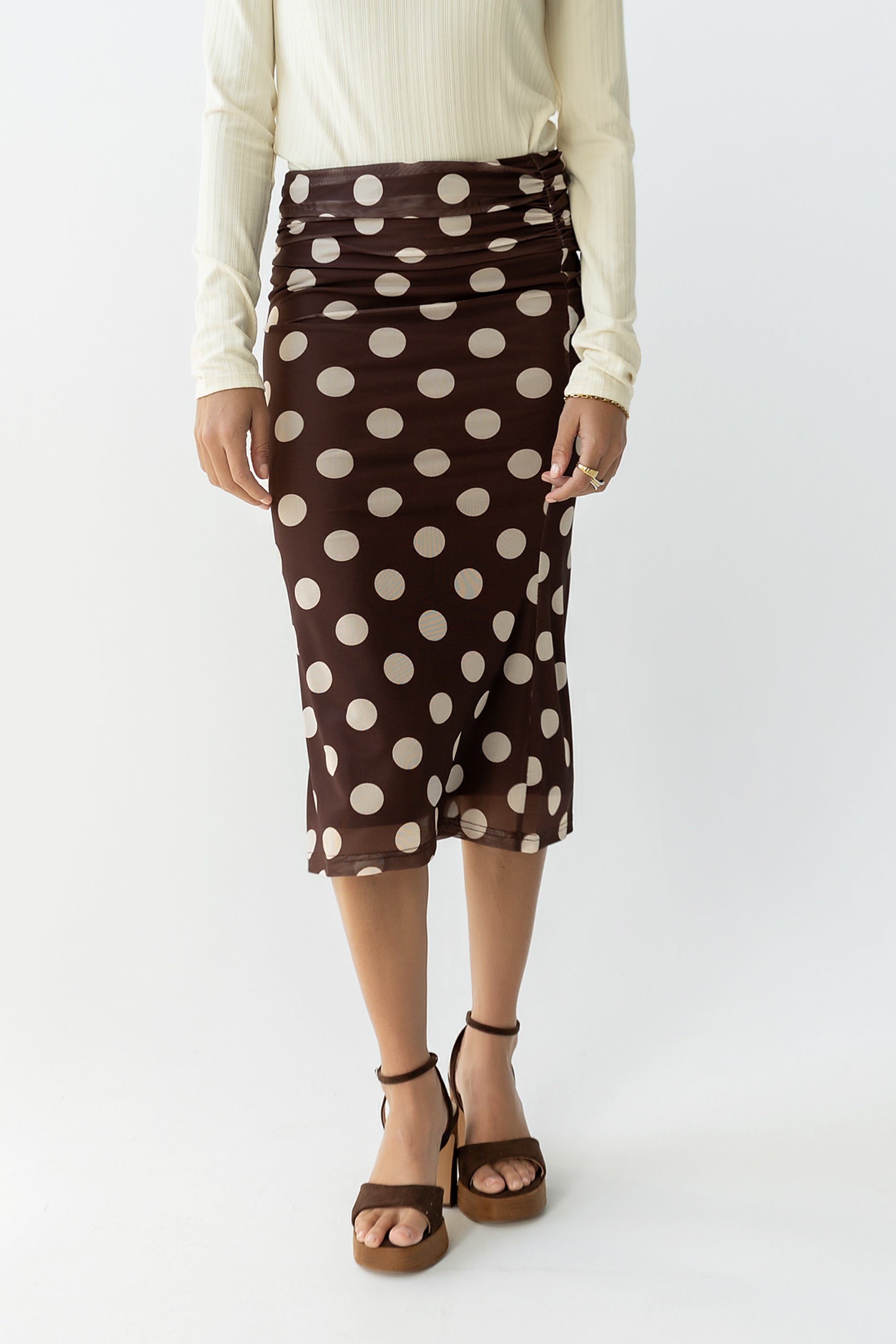Elsie Polka Dot Maxi Skirt