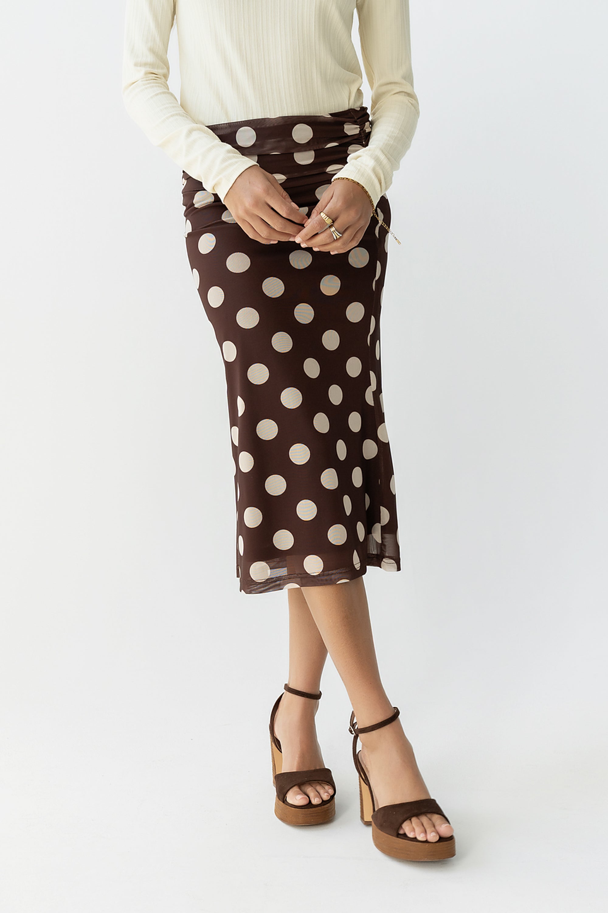 Elsie Polka Dot Maxi Skirt