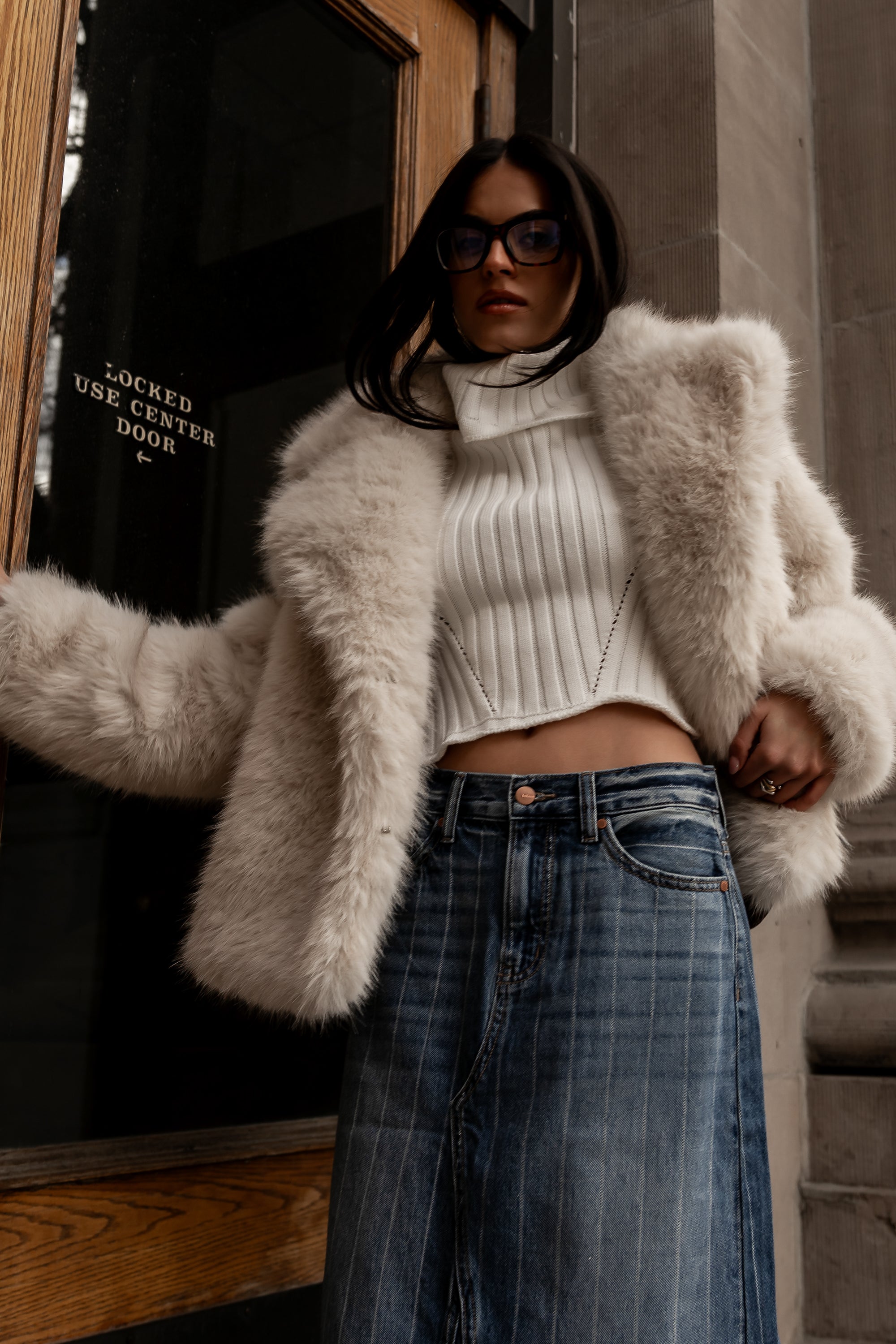 Timothy Sleeveless Sweater in Ivory