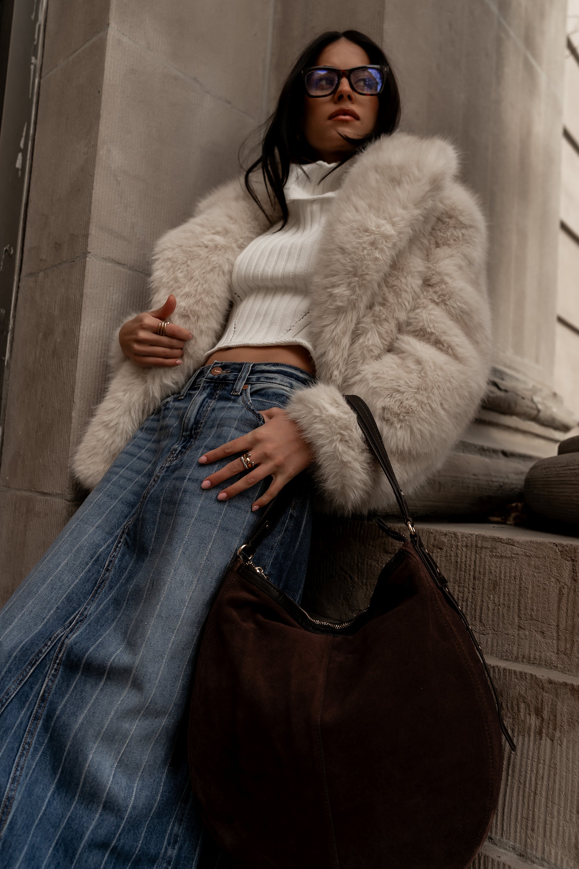 Timothy Sleeveless Sweater in Ivory