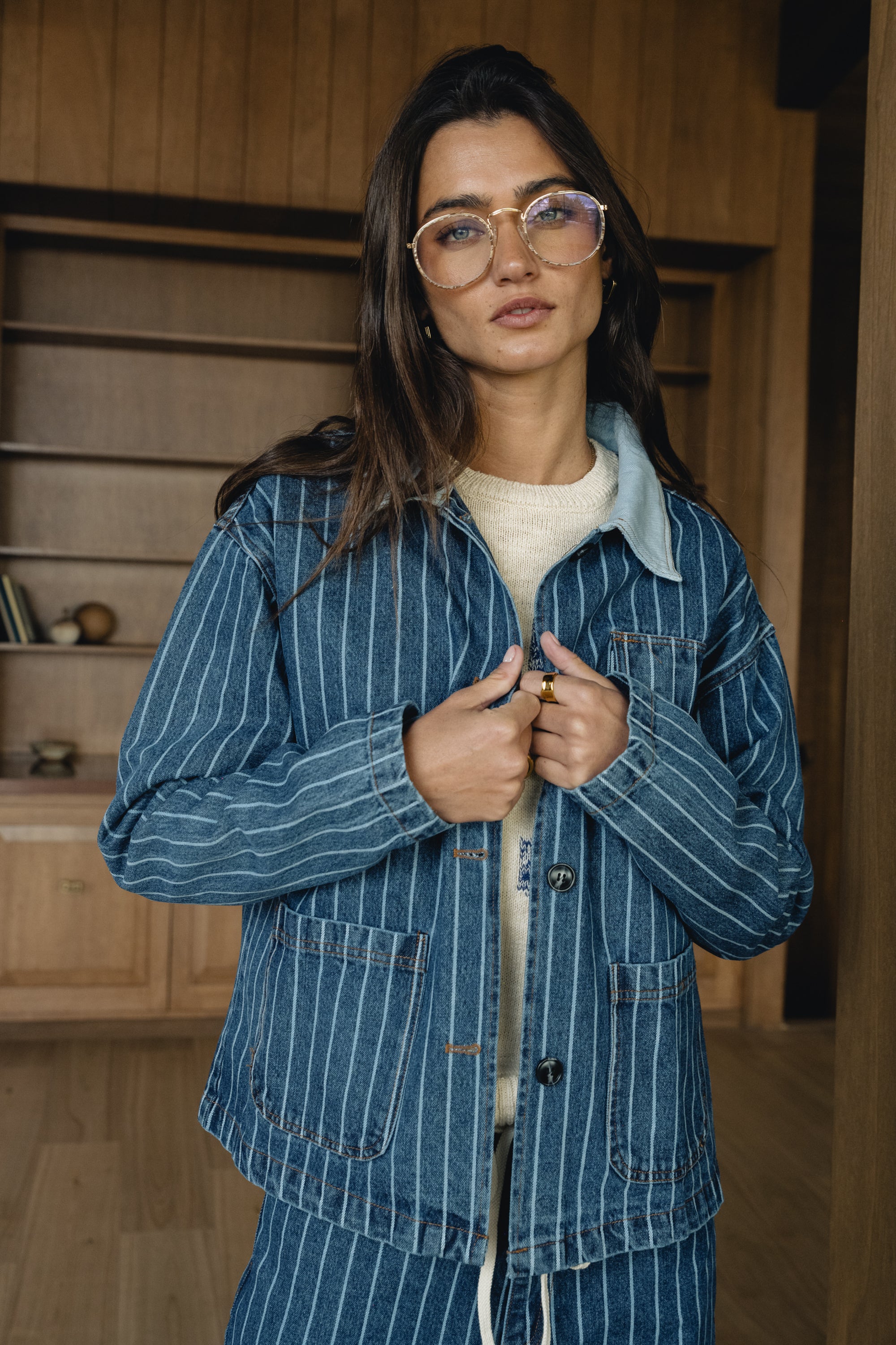 Mina Striped Button Up